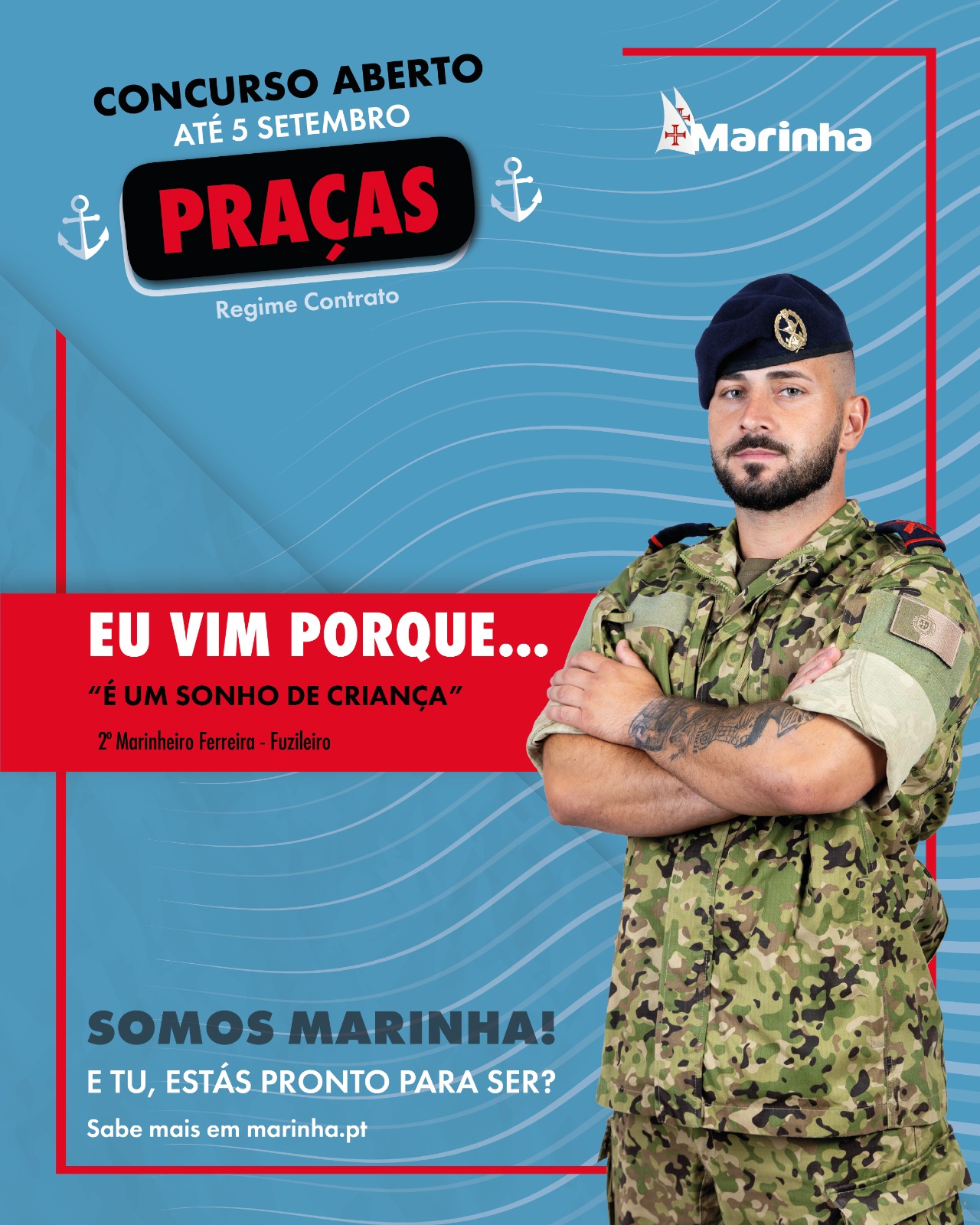 Eu vim porque era um sonho de criança!